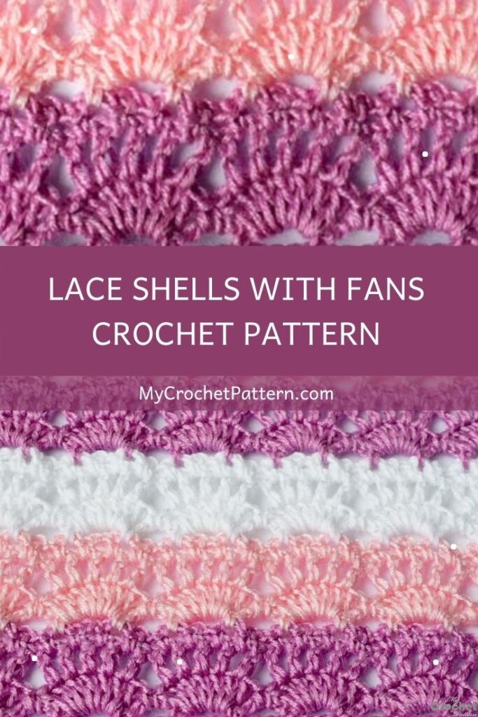 Lace shells with fans crochet pattern | Mycrochetpattern