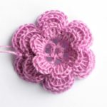Crochet small pink rose pattern | Mycrochetpattern