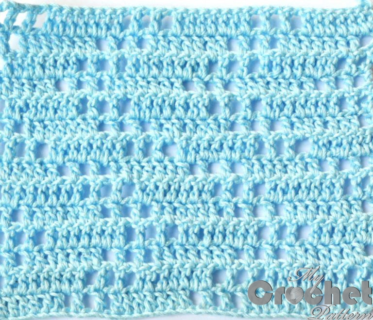 Light blue filet crochet pattern | Mycrochetpattern