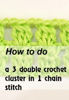 3 double crochet cluster in one chain stitch tutorial | Mycrochetpattern