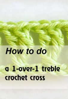 1-over-1 treble crochet cross tutorial | Mycrochetpattern