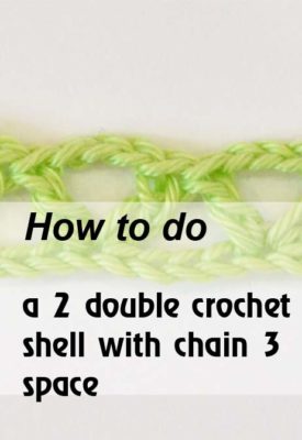 2 double crochet shell with chain three space tutorial | Mycrochetpattern