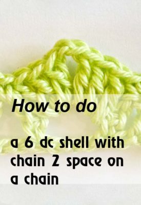 6 double crochet shell with chain two space tutorial | Mycrochetpattern