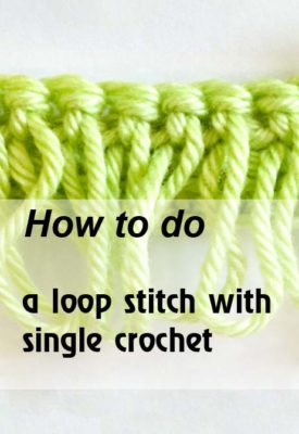 Loop stitch with single crochet tutorial | Mycrochetpattern