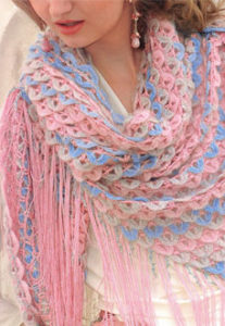 Multicolor lace crochet shawl pattern | Mycrochetpattern