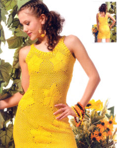 Yellow crochet dress pattern with tutorial | Mycrochetpattern