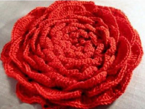 Red crochet rose pattern | Mycrochetpattern