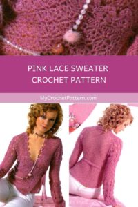 Pink crochet lace sweater pattern | Mycrochetpattern