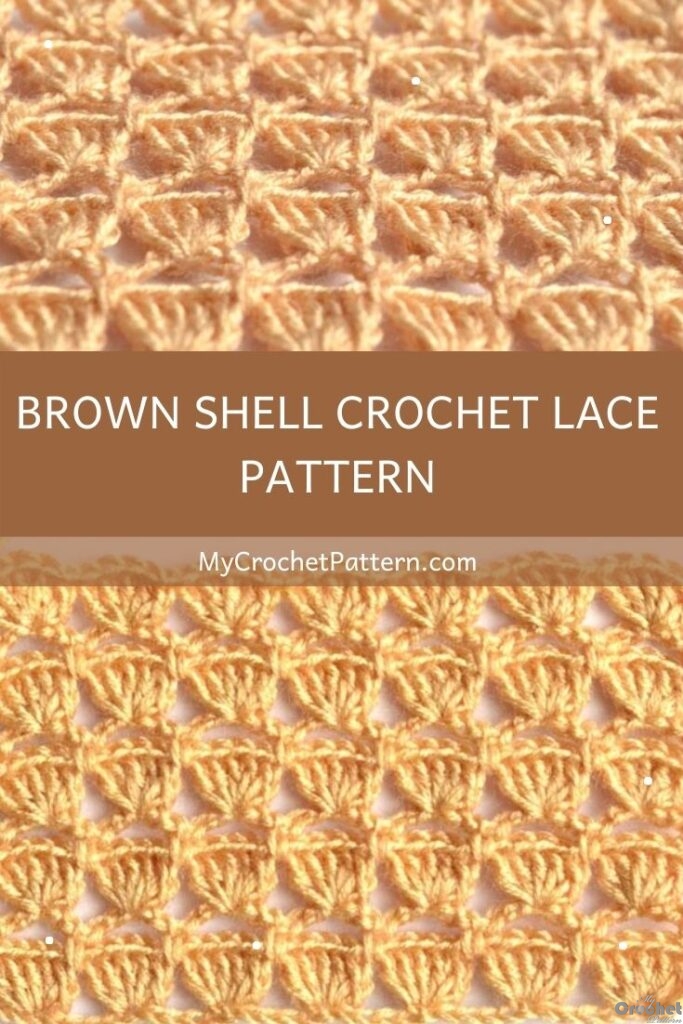 Brown shell crochet lace pattern - MyCrochetPattern Mycrochetpattern