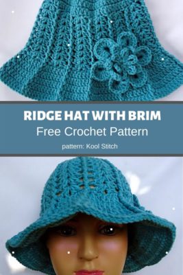 Ridge Hat with Brim - MyCrochetPattern