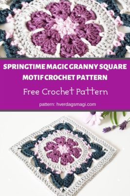 Springtime Magic Granny Square Motif Crochet Pattern - MyCrochetPattern