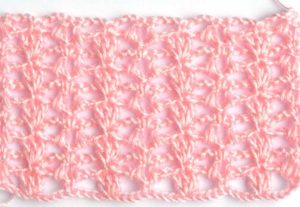 Pink lace crochet pattern with shell - MyCrochetPattern