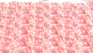 Pink lace crochet pattern with shell - MyCrochetPattern