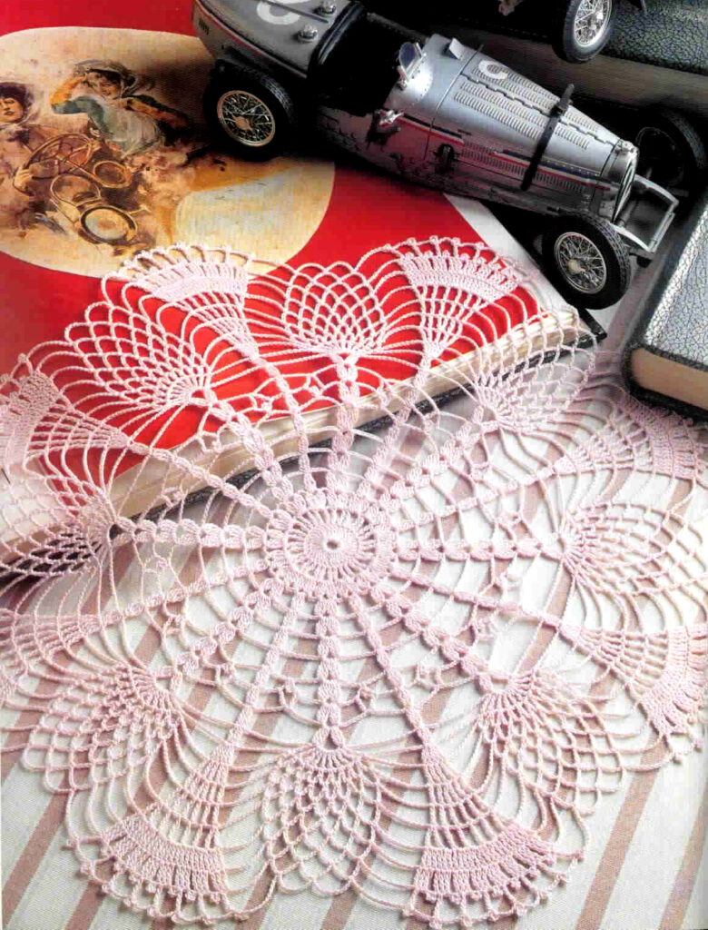 Pineapple doily crochet pattern for beginners - MyCrochetPattern