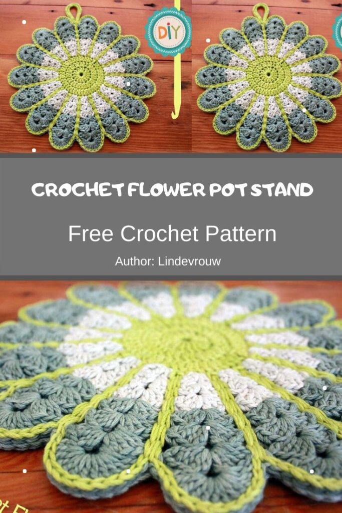 Crochet Flower Pot Stand Crochet Pattern - MyCrochetPattern