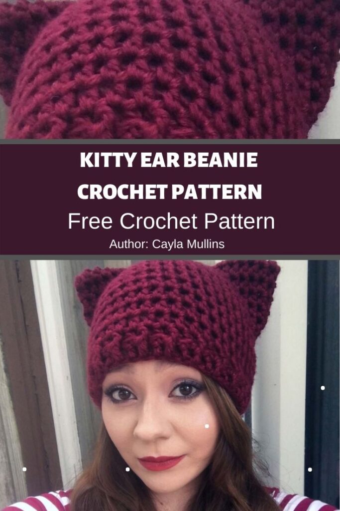 Kitty Ear Beanie Crochet Pattern - MyCrochetPattern