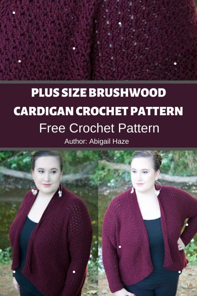 Plus Size Brushwood Cardigan Crochet Pattern - MyCrochetPattern