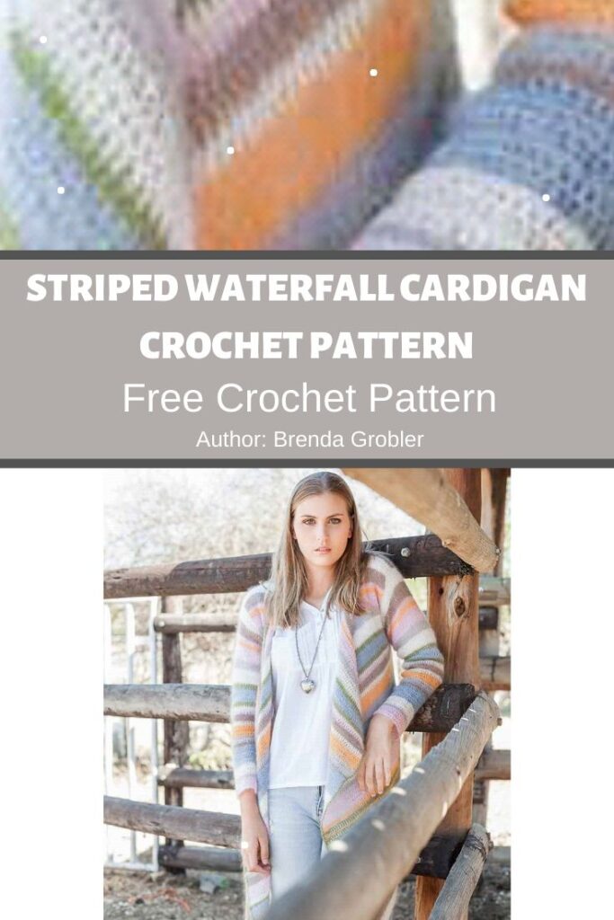 Striped Waterfall Cardigan Crochet Pattern - MyCrochetPattern