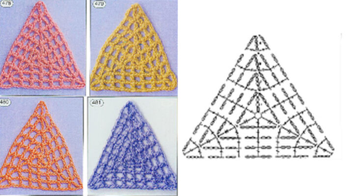 Triangle crochet motif - MyCrochetPattern