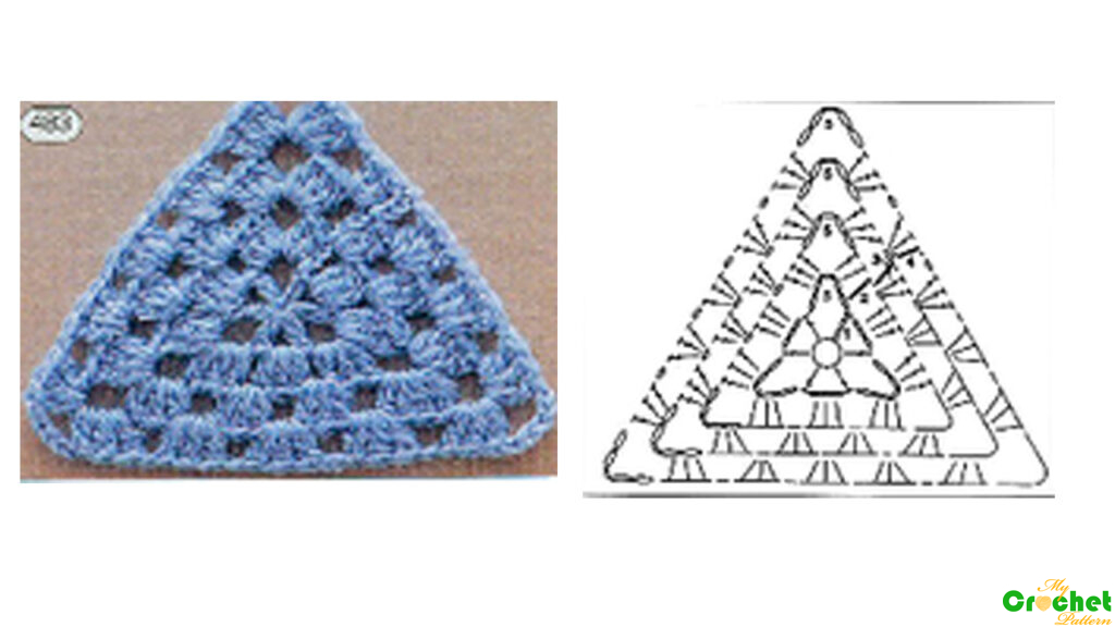 Triangle crochet motif - MyCrochetPattern
