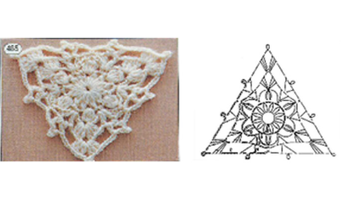 Triangle crochet motif - MyCrochetPattern