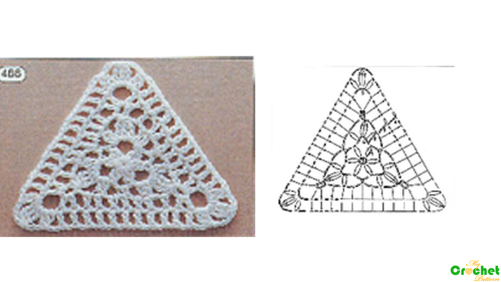 Triangle crochet motif - MyCrochetPattern