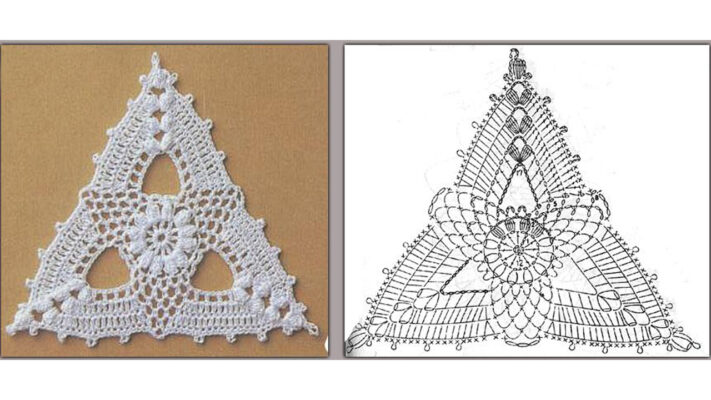 Triangle crochet motif - MyCrochetPattern