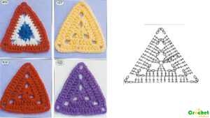 Triangle crochet motif - MyCrochetPattern