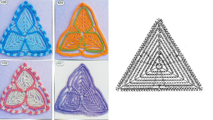 Triangle crochet motif - MyCrochetPattern
