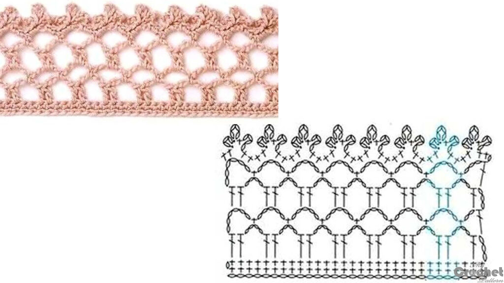 Crochet edging picot - MyCrochetPattern
