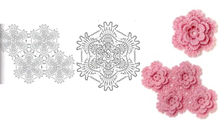 Flower motif crochet pattern - MyCrochetPattern