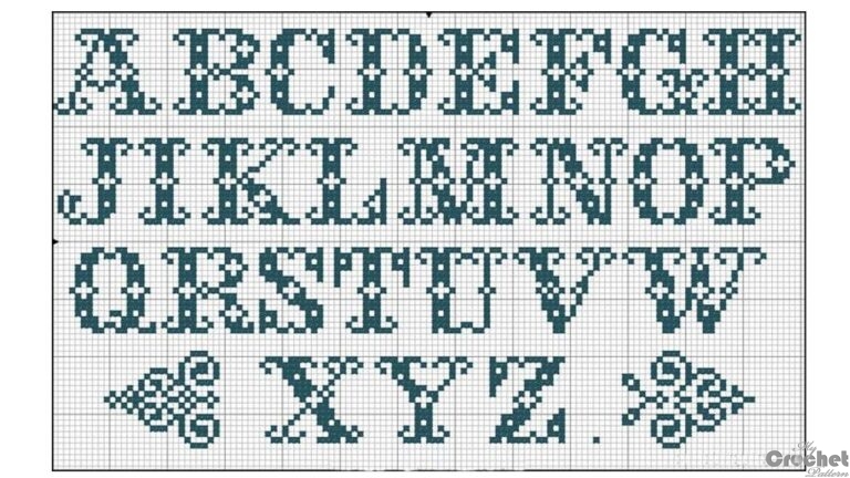 Filet crochet alphabet - MyCrochetPattern