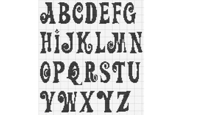 Filet crochet alphabet - MyCrochetPattern