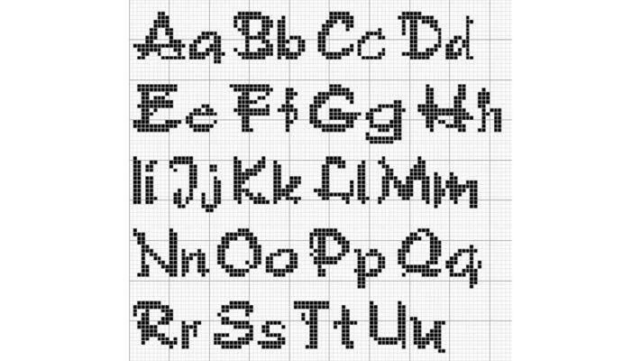 Filet crochet alphabet - MyCrochetPattern