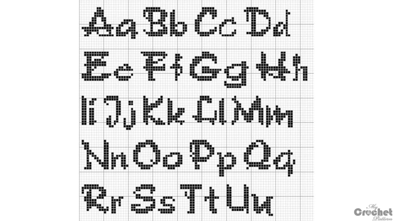 Filet crochet alphabet - MyCrochetPattern