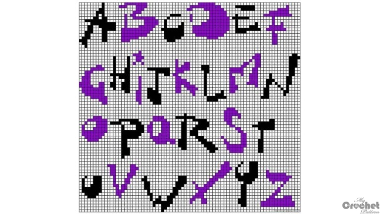 Filet crochet alphabet - MyCrochetPattern