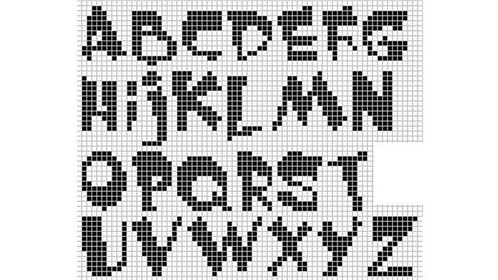 Filet crochet alphabet - MyCrochetPattern