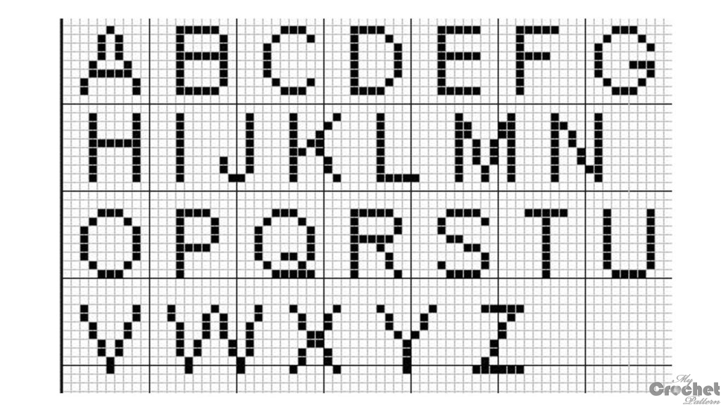 Filet crochet alphabet - MyCrochetPattern