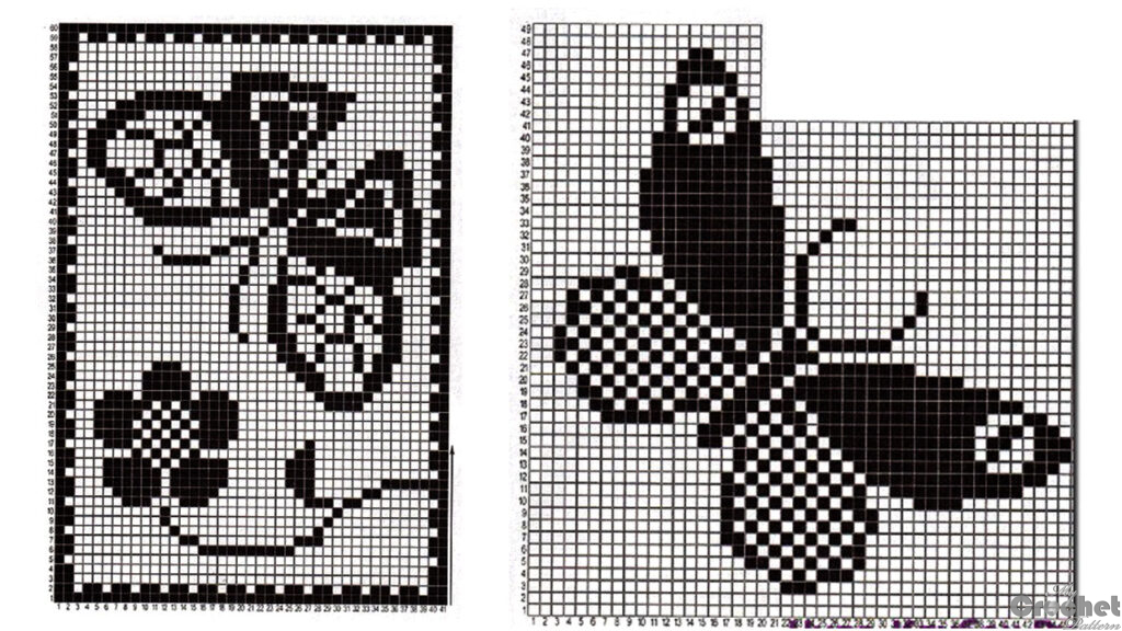 Butterfly filet crochet - MyCrochetPattern
