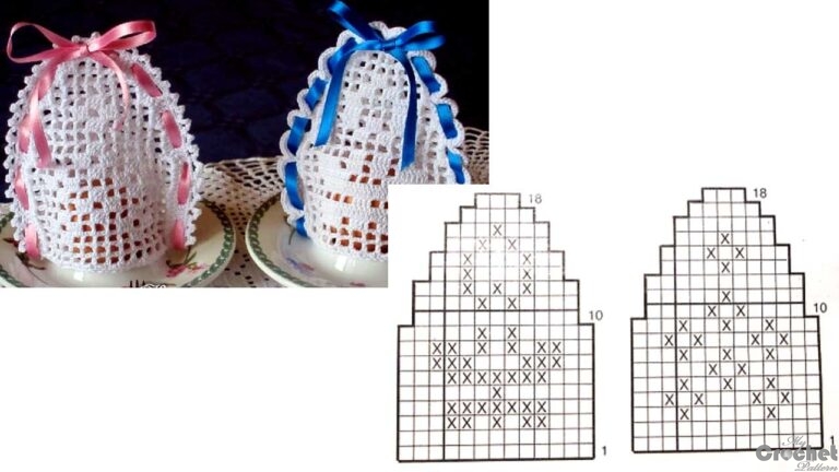 Filet crochet easter eggs - MyCrochetPattern