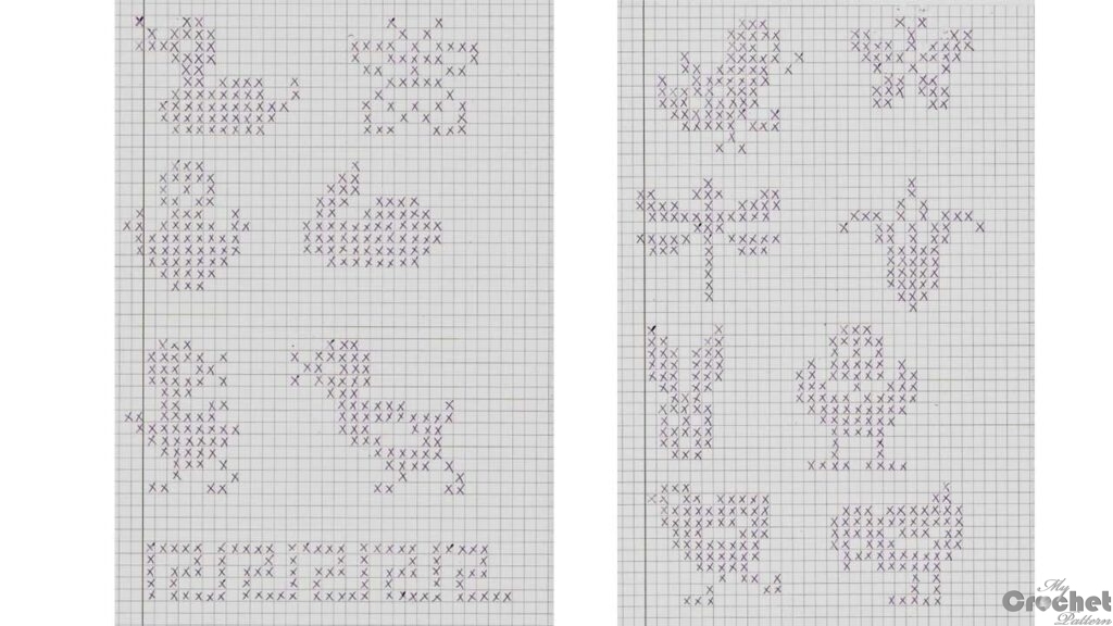 Filet crochet easter eggs - MyCrochetPattern