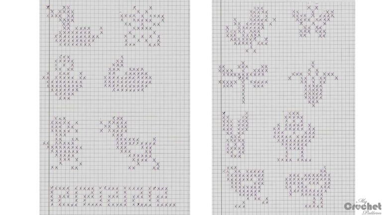 Filet crochet easter eggs - MyCrochetPattern
