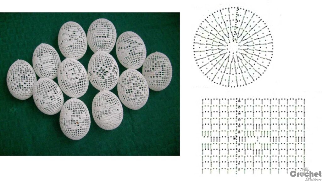 Filet crochet easter eggs - MyCrochetPattern