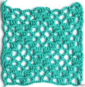 Diamond mesh crochet pattern - MyCrochetPattern