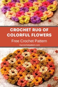 Сrochet Rug of Colorful Flowers - MyCrochetPattern