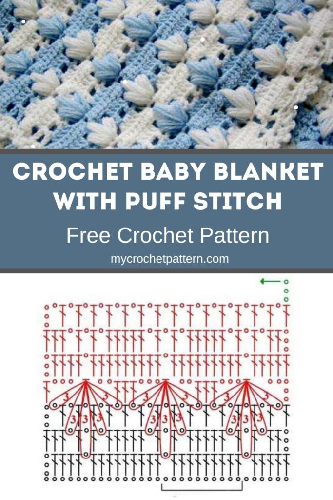 How to Crochet Baby Blanket with Puff Stitch - MyCrochetPattern