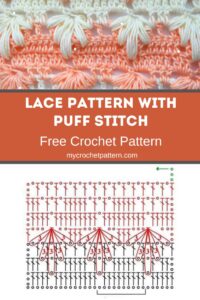 How to Crochet Lace pattern with Puff stitch - MyCrochetPattern