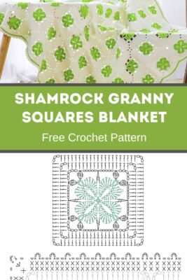 Shamrock granny squares blanket - MyCrochetPattern